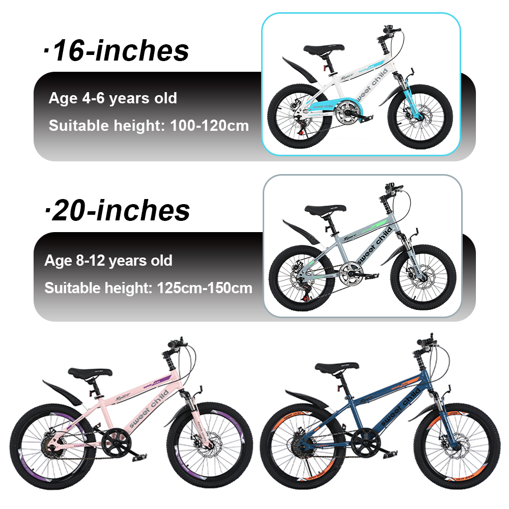 🔥【READY STOCK】20&16 Inch Basikal Budak bear 150kg 7 Speed mountain bike Boy and Girl 5-12 Tahun ...