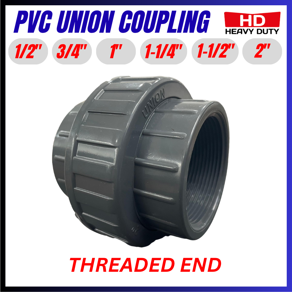 HEAVY DUTY PVC Union Coupling Socket End - S/E Threaded - T/E | Shopee ...