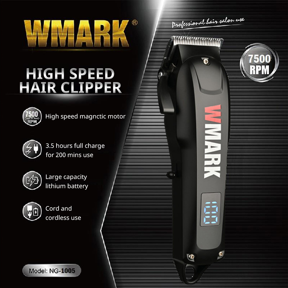 WMARK Professional Electric Hair Clipper Salon 7500RPM Rotating Motor ...