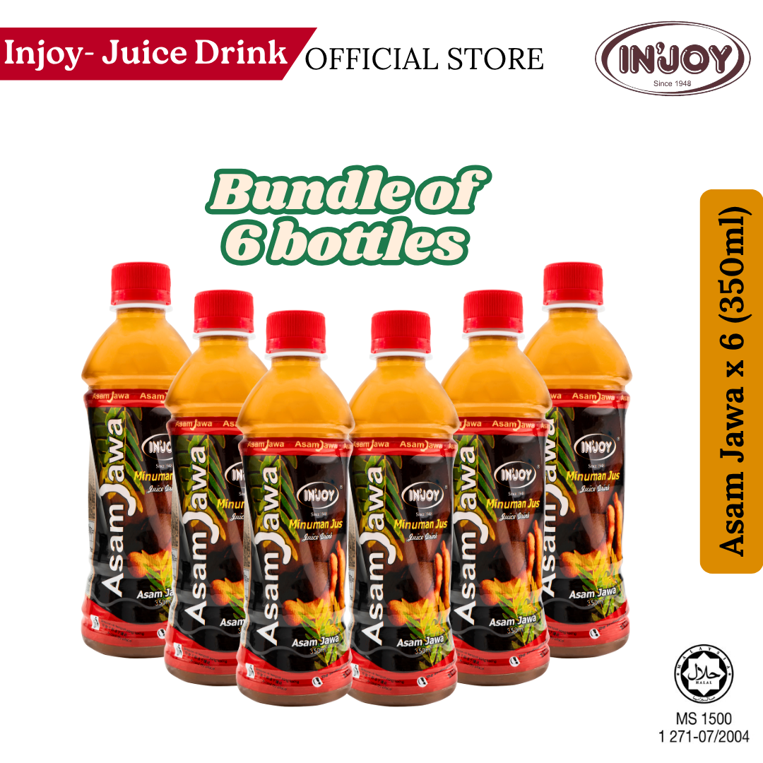 [BUNDLE OF 6] InJoy Tamarind (Asam Jawa) Juice Drink 350ml 浓缩罗望子汁饮料 ...