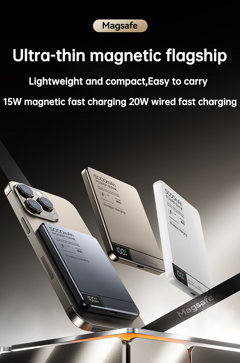 Ultra-fast charging 3C Power Bank 15W 10000mAh Magnetic Powerbank Fast ...