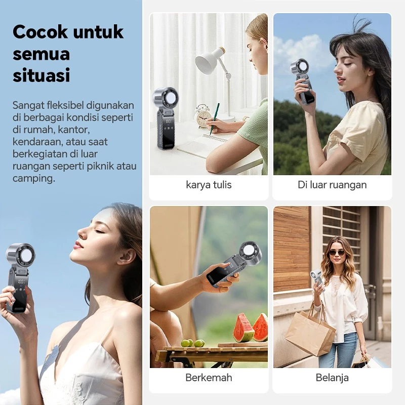 【COD】Mini Handheld Fan Portable High Speed Cooling Fan Kipas Mini Lipat ...