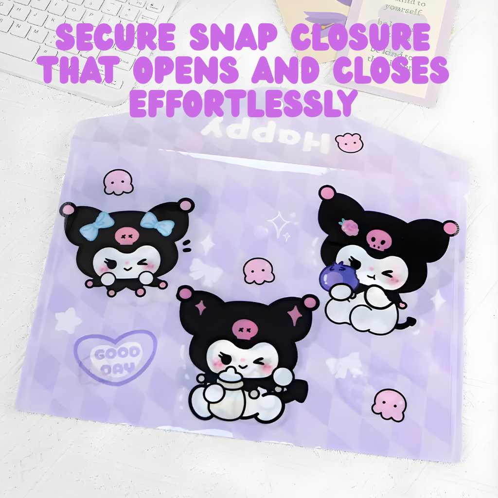 (READY STOCK) Capybara Folder Fail Sekolah Alat Tulis Pelajar A4 Button ...