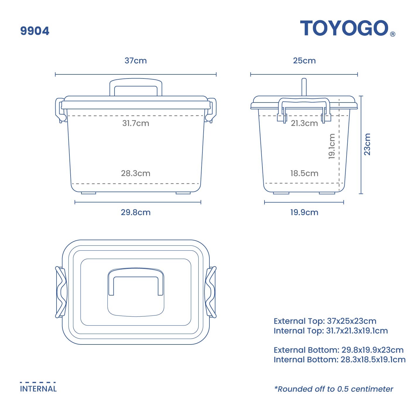 TOYOGO 6L/11L Handy Storage Box with Lid (9903 / 9904) Plastic ...