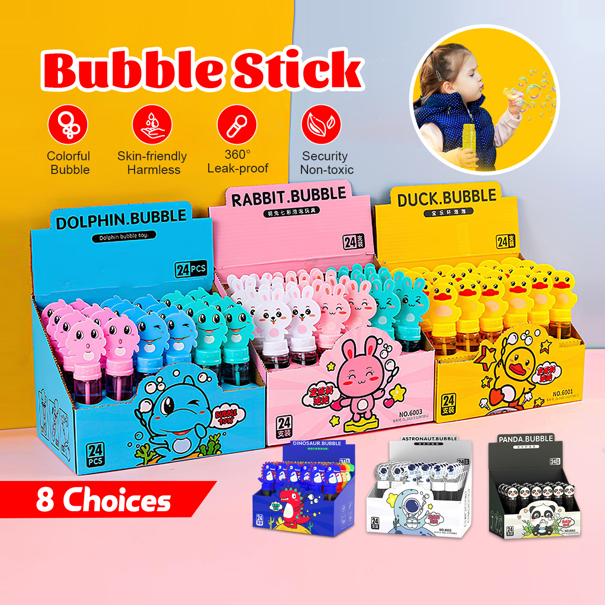 24Pcs Bubble Wand Bubble Stick Test Tube Blow Bubble Water Toy Children ...