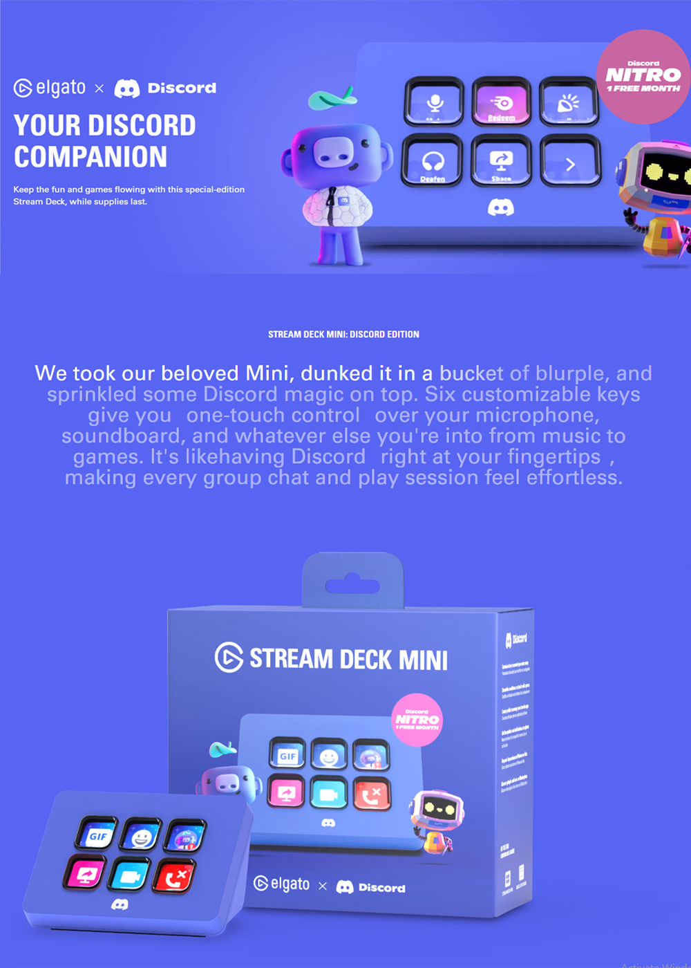 [ALL IT EXCLUSIVE] Elgato Stream Deck Mini Discord Edition Customizable ...