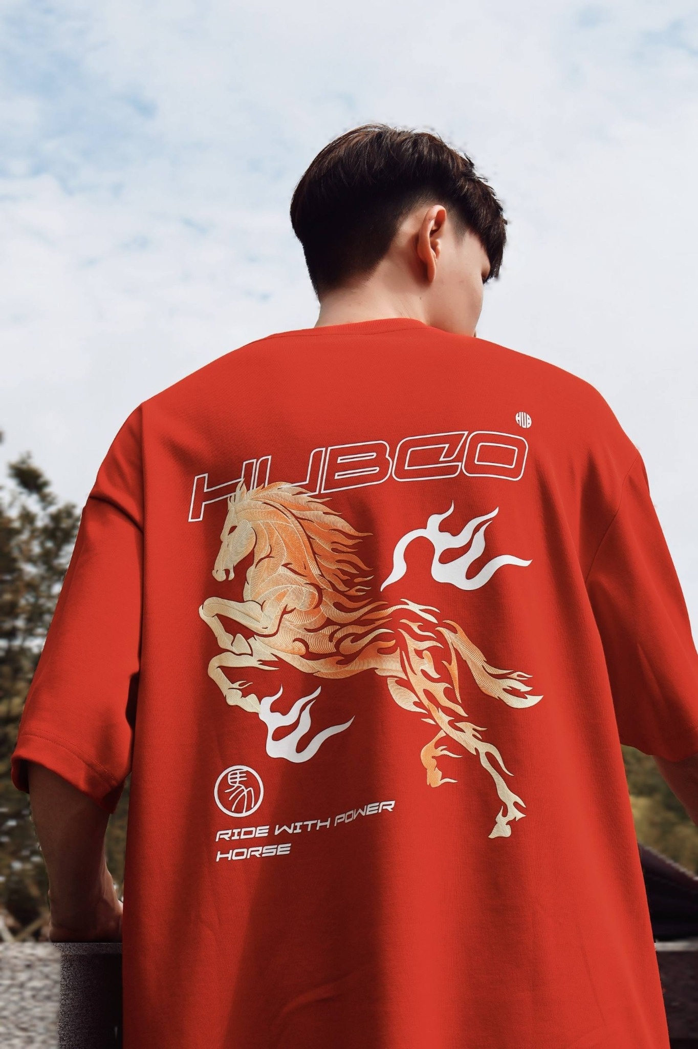 HUB CONCEPT STORE |"Fortune Stallion" 280GSM OVERSAIZ TEE (BLACK/RED ...