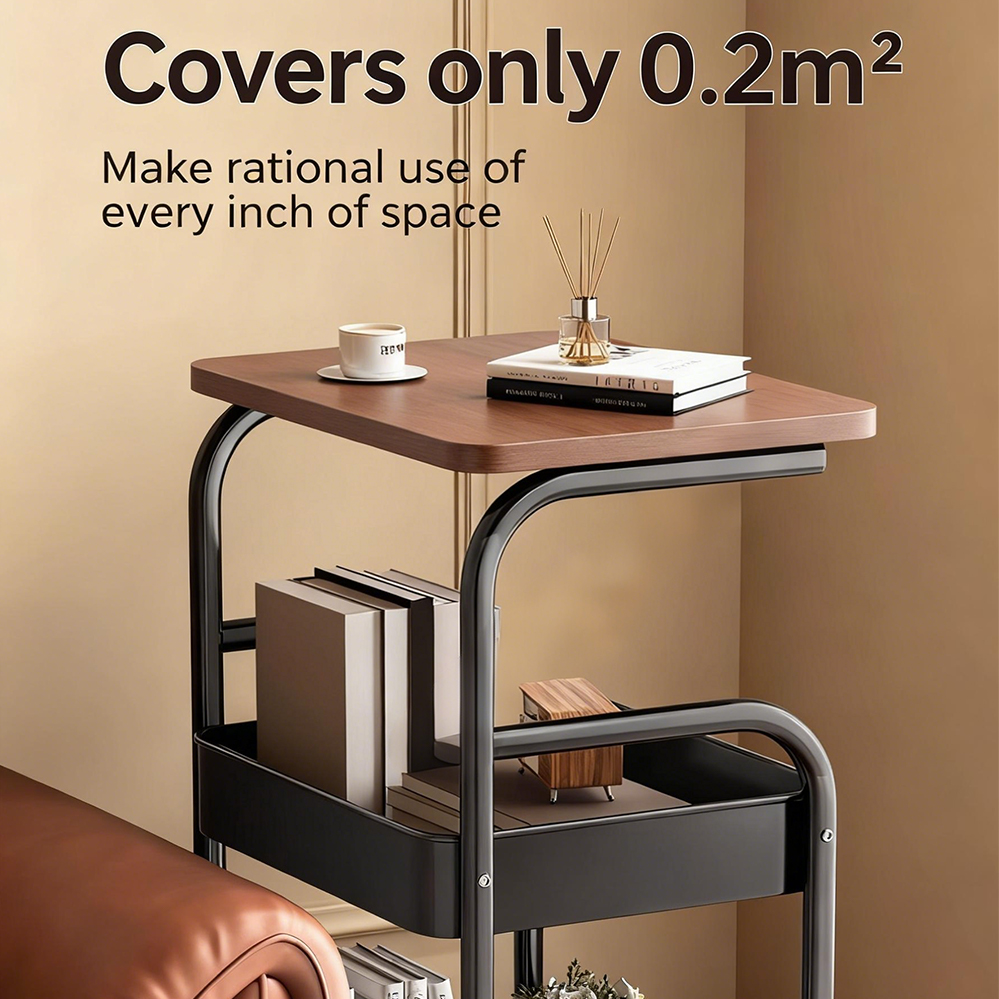 Bedside Table Muji Bedroom Storage Trolley Nordic Heavy Duty Bed Side ...