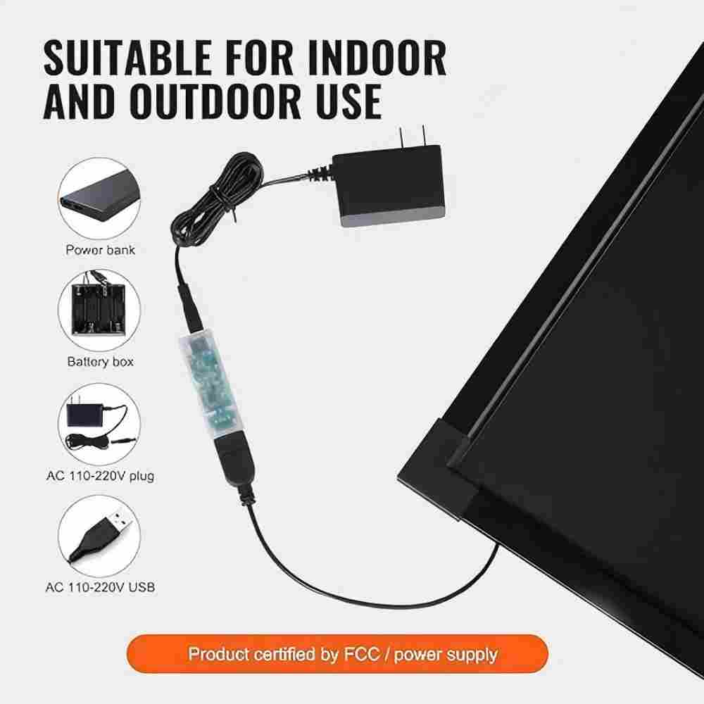 LED Message Board Flashing Neon Effect Erasable Illuminated Signage ...