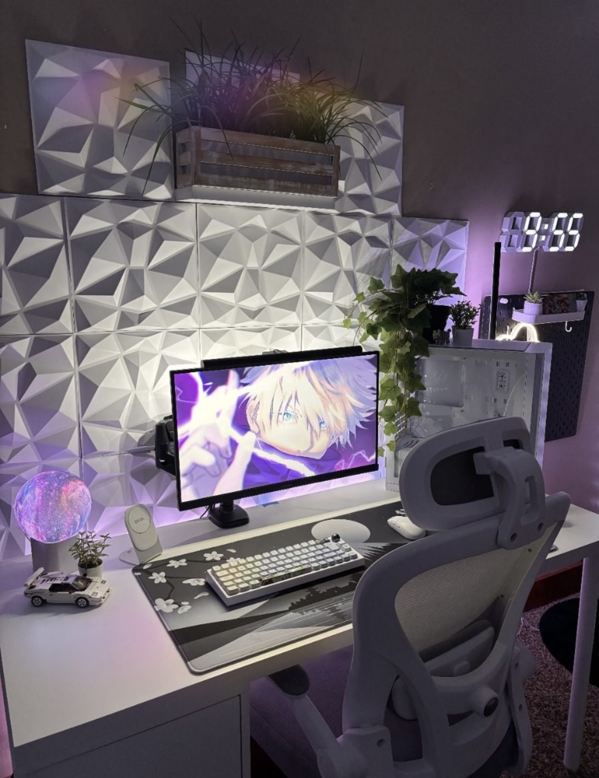 ISSHO 30cm Gaming Room Wall Panel 3D Diamond PVC Wallpaper Thick ...