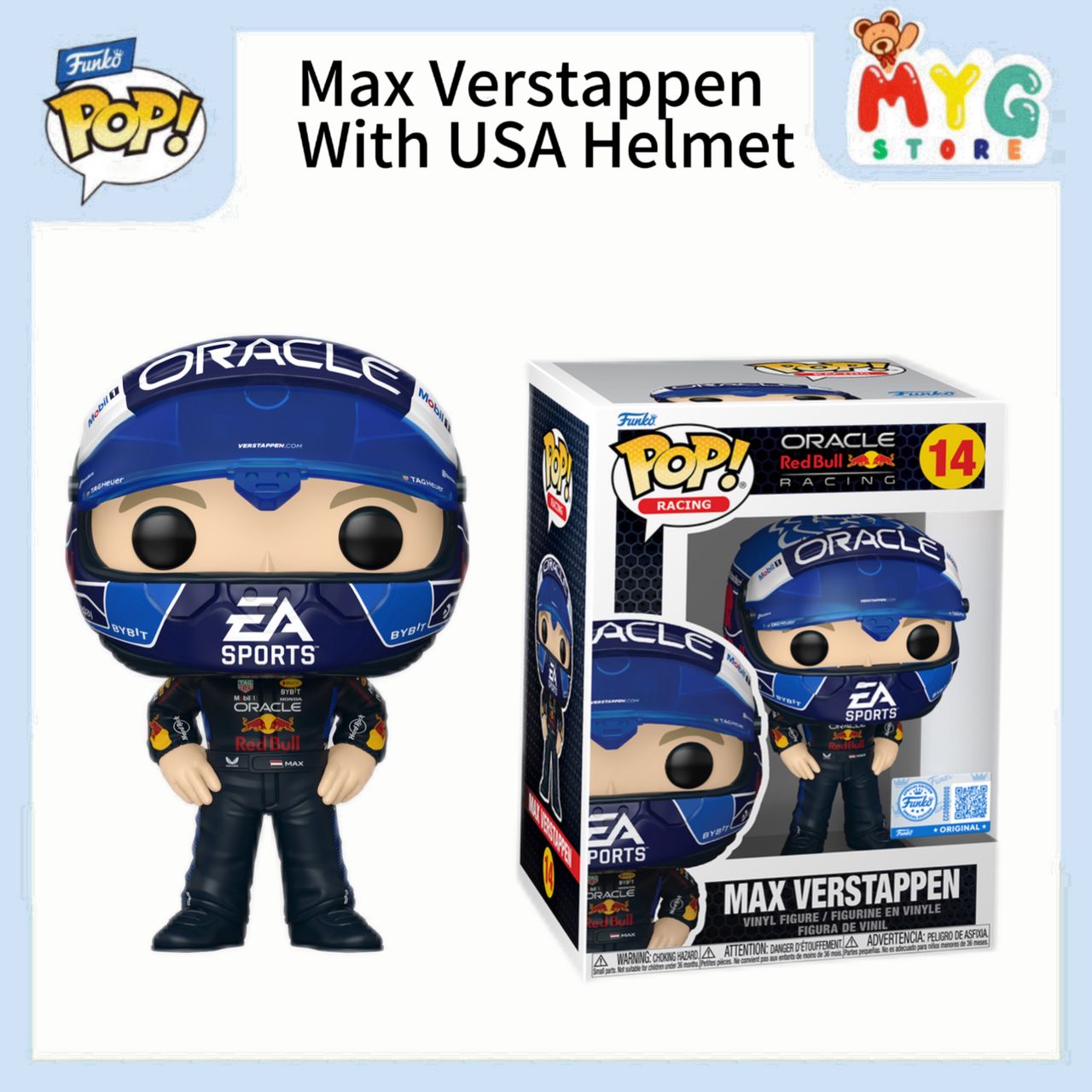 Funko Pop Vinyl Racing 14 Max Verstappen Special Edition Collectible ...