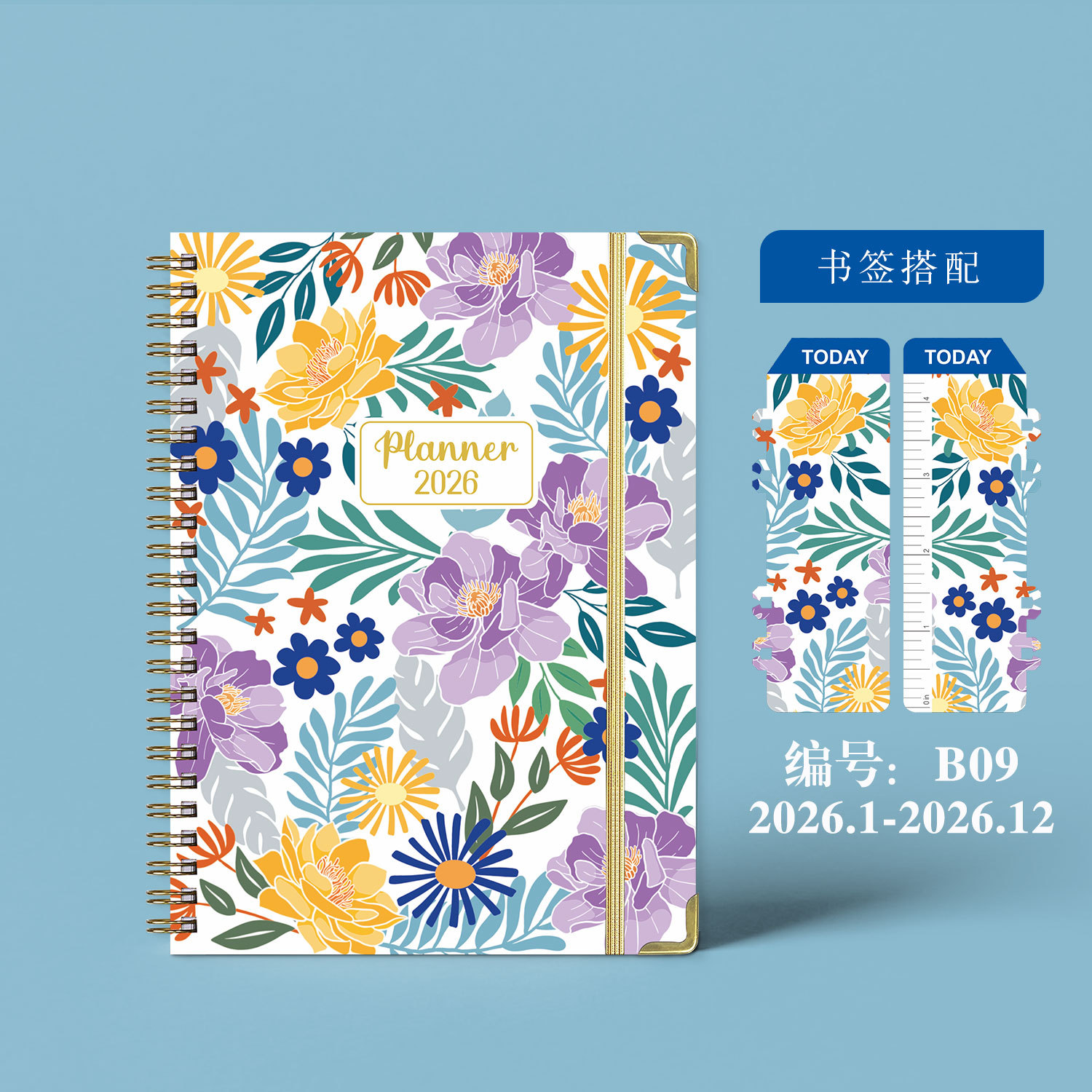 🇲🇾 Ready Stock Year 2026 Flower Planner Book A5 Weekly Monthly Pages ...