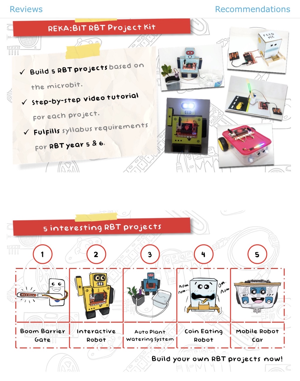 STEM REKA:BIT RBT 5 in 1 Project Kit with Microbit V2 (Reka Bentuk dan ...
