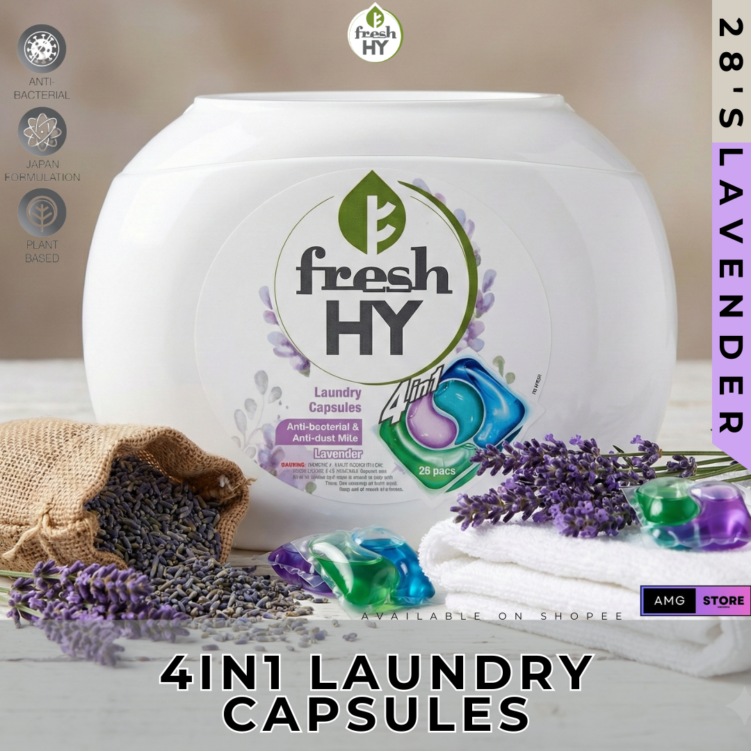 FRESH HY 4 IN 1 LAUNDRY CAPSULES LAVENDER 10ML X 28'S | Shopee Malaysia