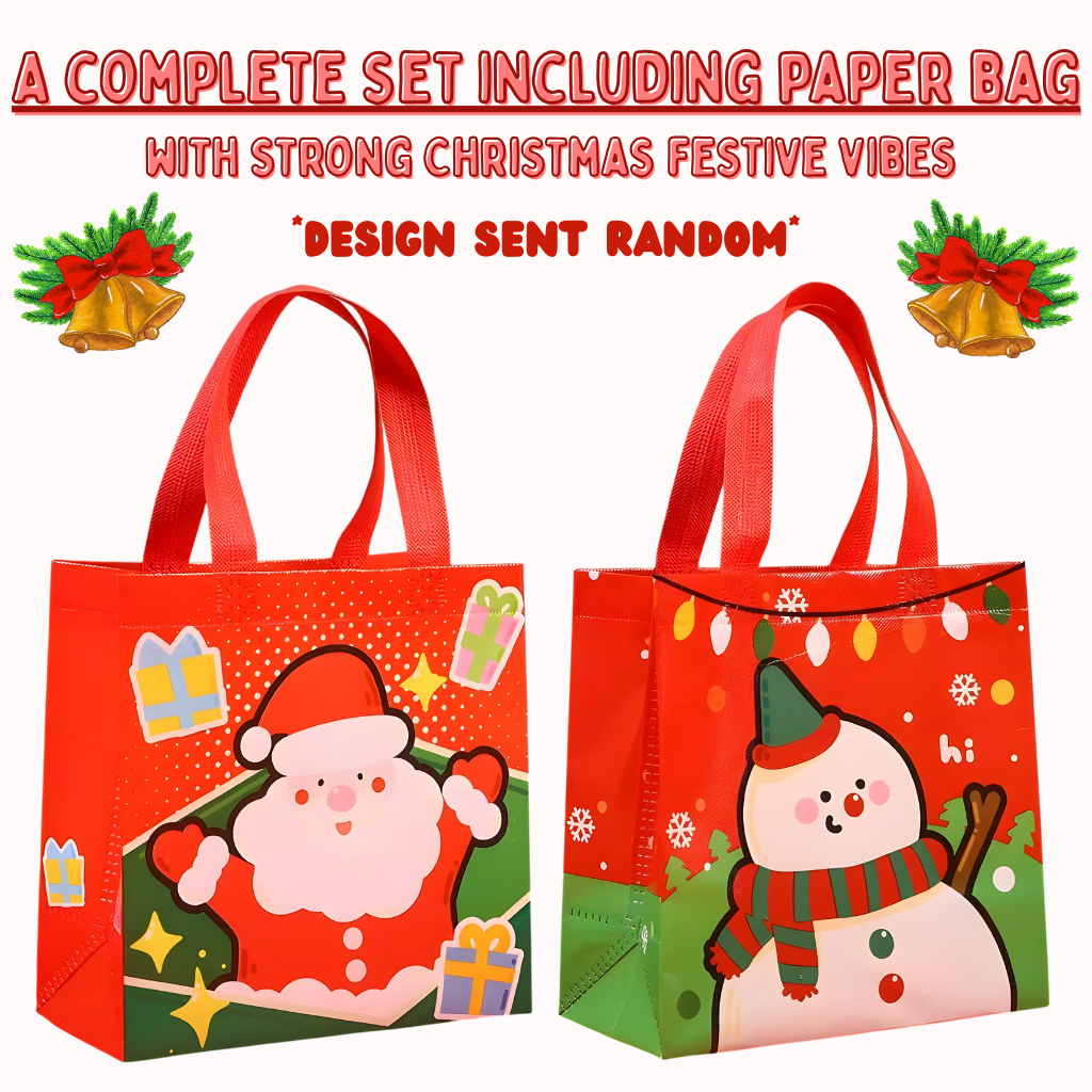 GIFT SET Krismas beg hadiah Christmas Xmas snowman secret santa present ...