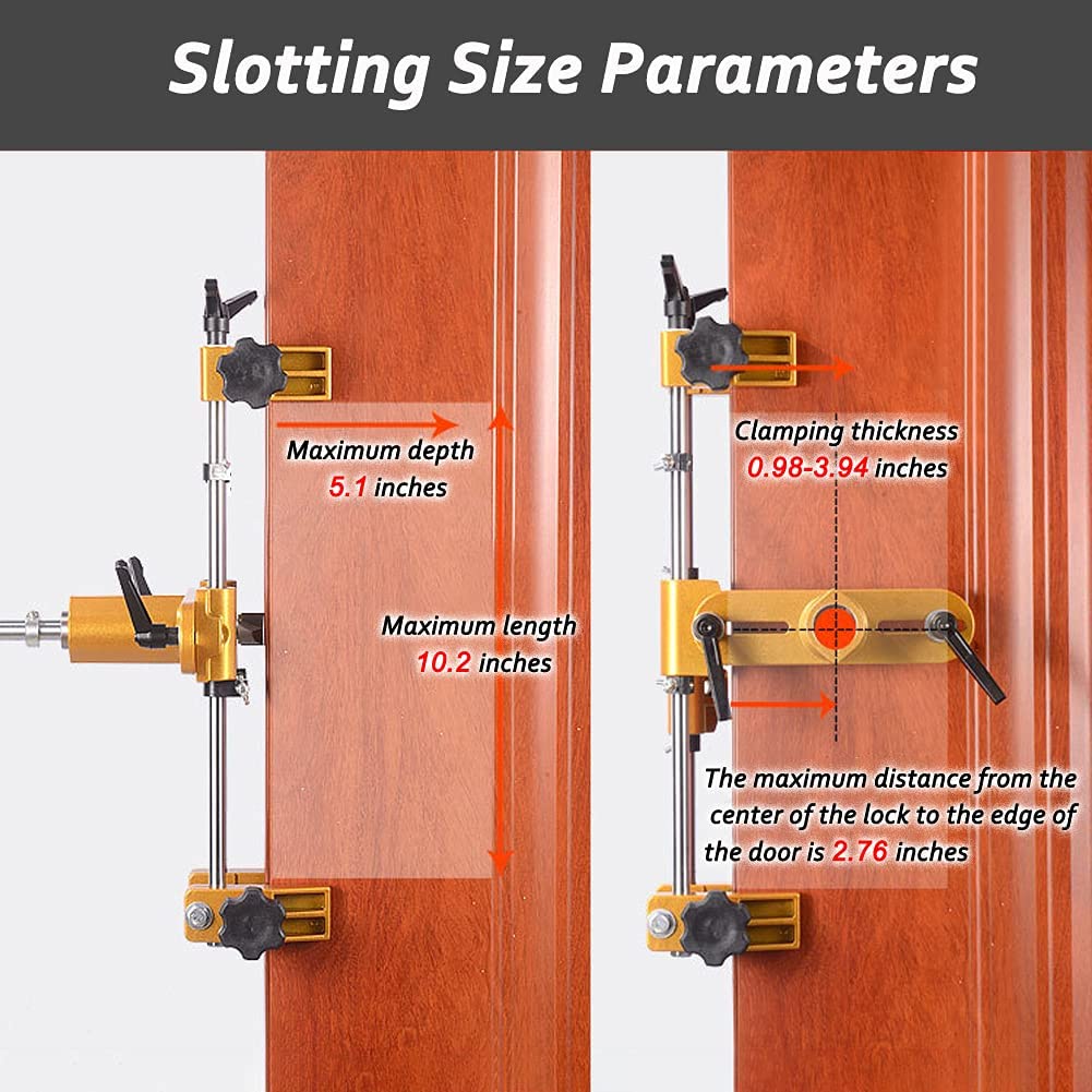 Professional Woodworking Door Lock Mortiser Kit Mortise Lock Hole Saw ...