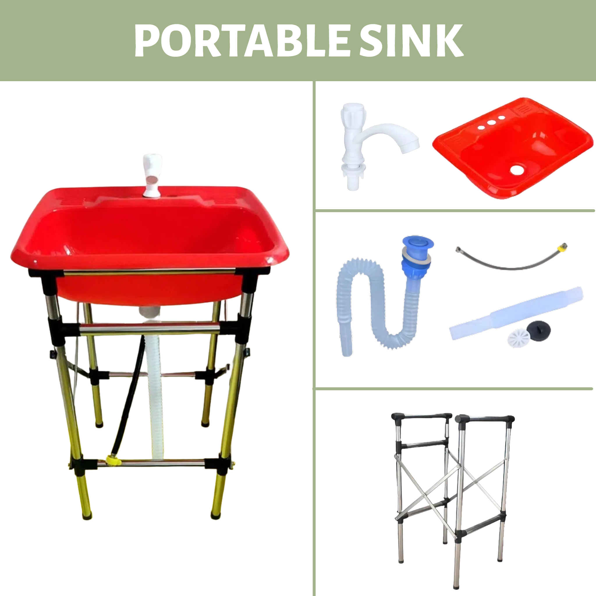 Sinki Portable Portable sink Plastic Basin Plastic Basin with Foldable ...