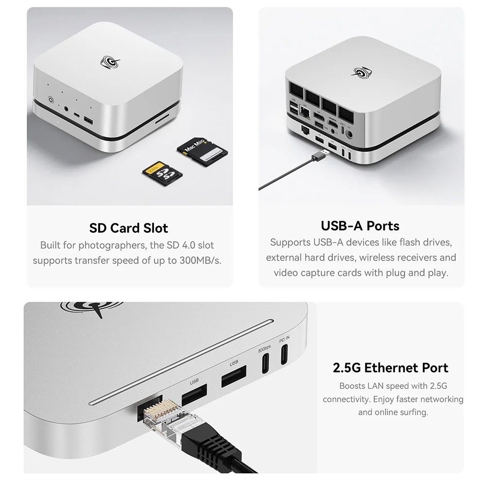 Beelink Mate SE docking station high-speed 80Gbps docking station base ...