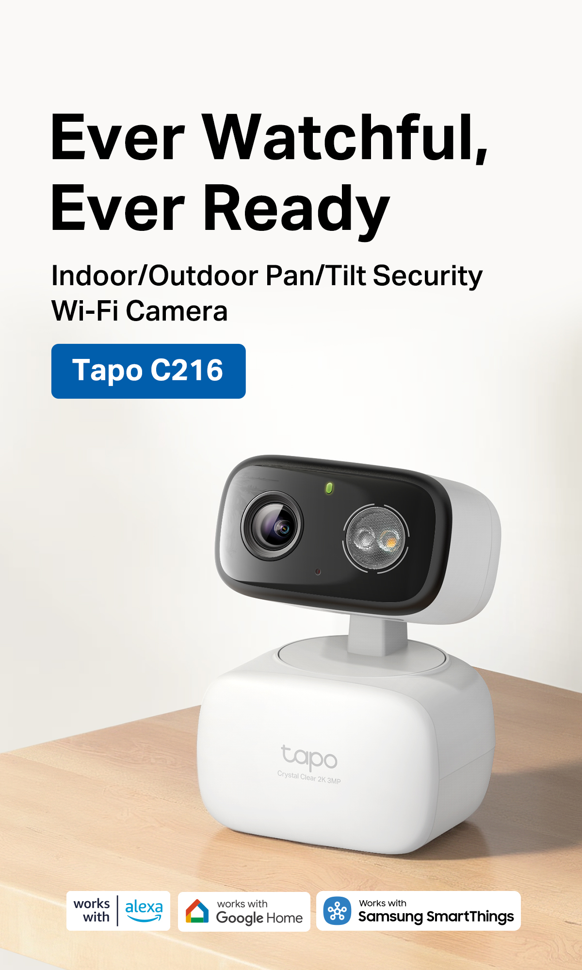 TP-Link Tapo C216 2K 3MP Indoor / Outdoor Smart WiFi Camera | C510W ...