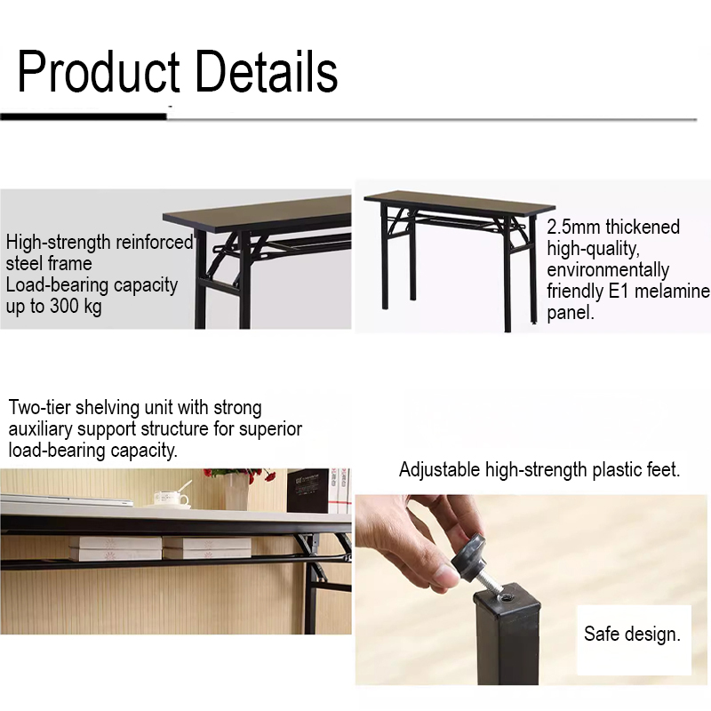 GB 140/120/100/80CM Foldable Banquet Table Folding Table Meja Belajar ...