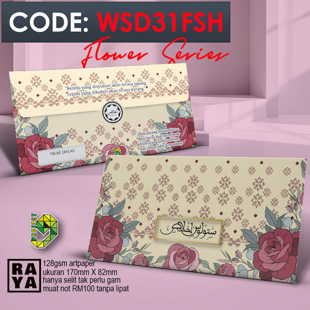 ReadyStok Sampul raya 2026 BUNGA Cantik MENARIK. 10pcs perPack | Shopee ...