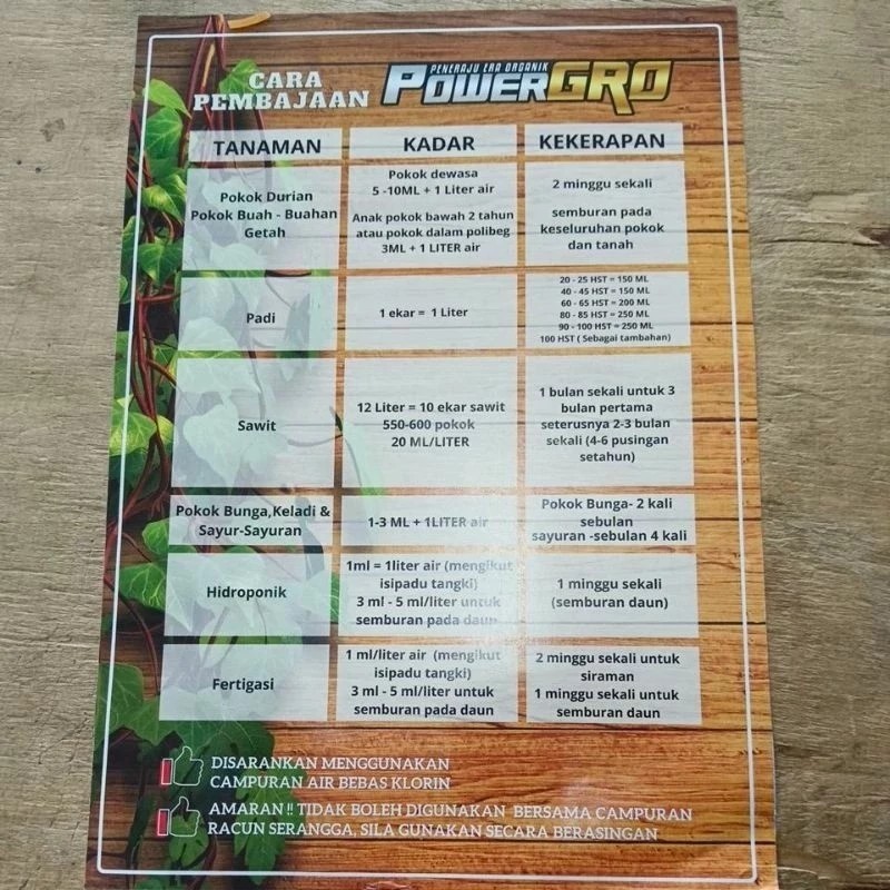 POWERGRO Genuine Form Bio Garden - Baja Foliar 100% Organik [ foliar ...