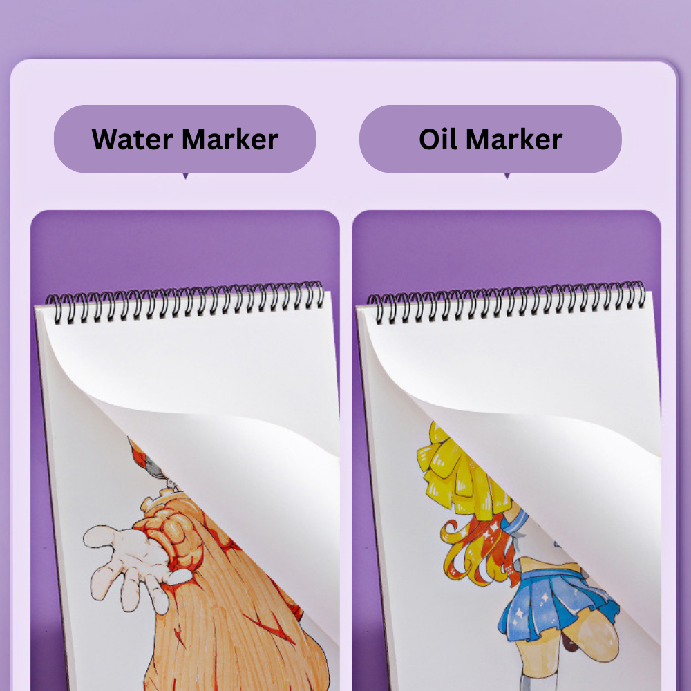 A4 Marker Drawing Pad No Bleed Paper 30 Sheets Sketchbook120GSM Alcohol ...
