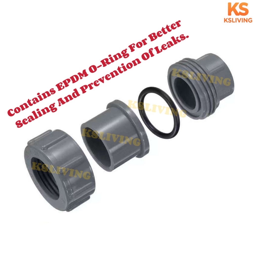 Kim.S PVC Union Coupling Socket PVC Fittings SCH80 Socket End Heavy ...