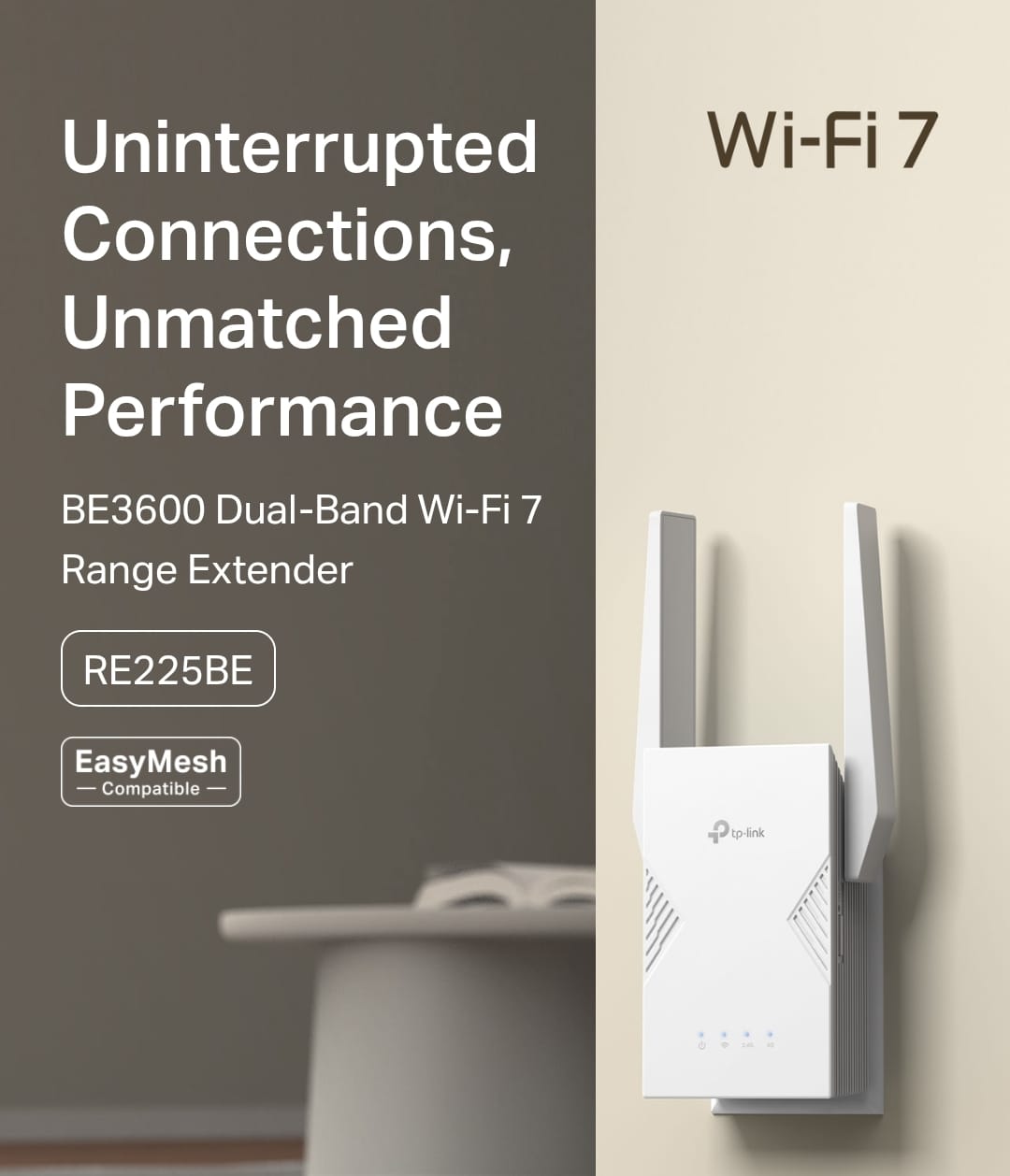 TP-Link RE225BE BE3600 WiFi 7 / RE505X AX1500 Range Extender Wireless ...