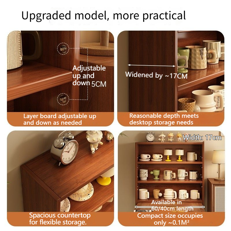 Rak Desktop 3/4Tier Vertical Storage Rack Girl Bedroom Table Display ...
