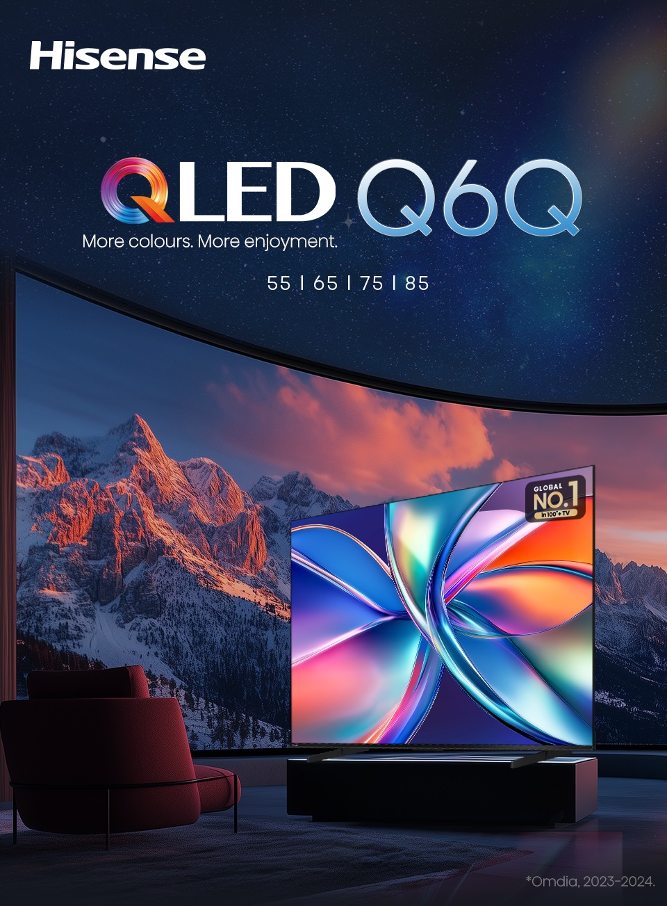 Hisense 75 / 85 / 98 Inch QLED 4K Smart TV 144Hz Dolby Vision Atmos Hi ...
