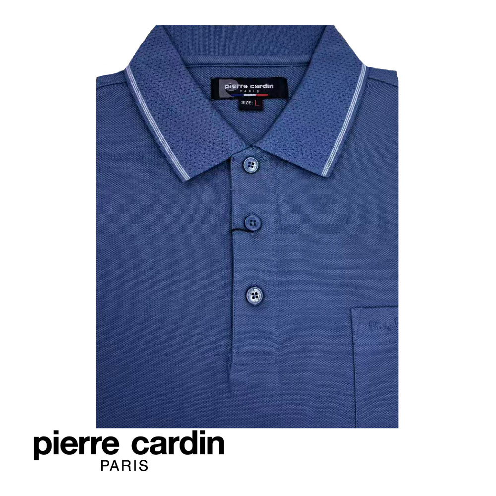 Pierre Cardin Mens Short Sleeve Honeycomb Pique Polo Tee With Jacquard ...