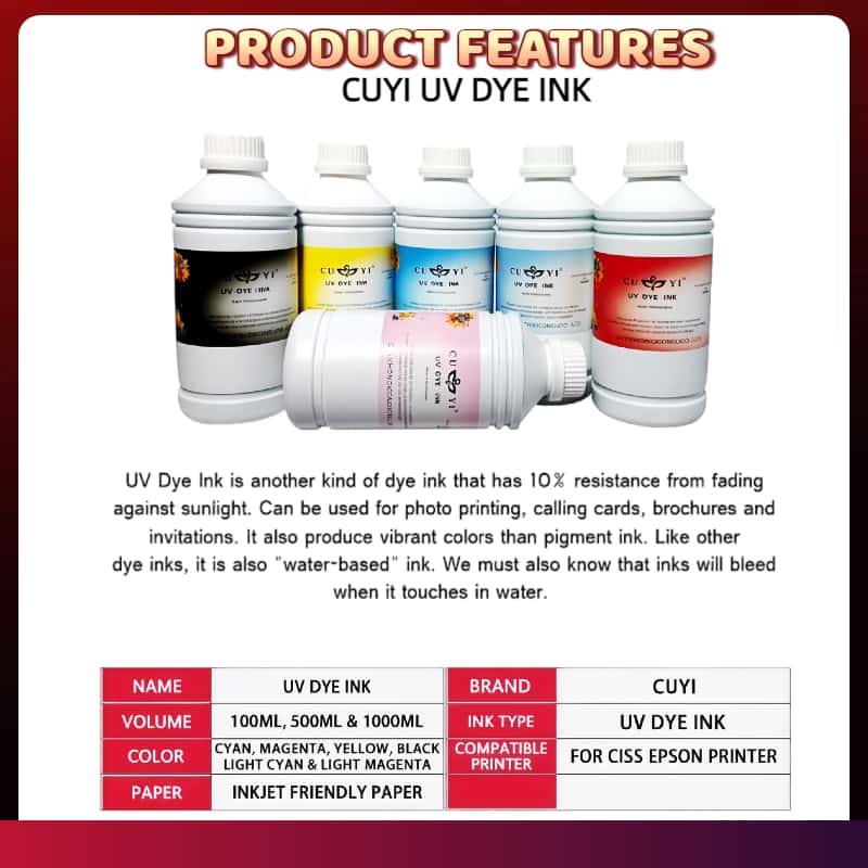 CUYI Pigment Ink 500ml Compatible For EPSON Printers | Shopee Malaysia