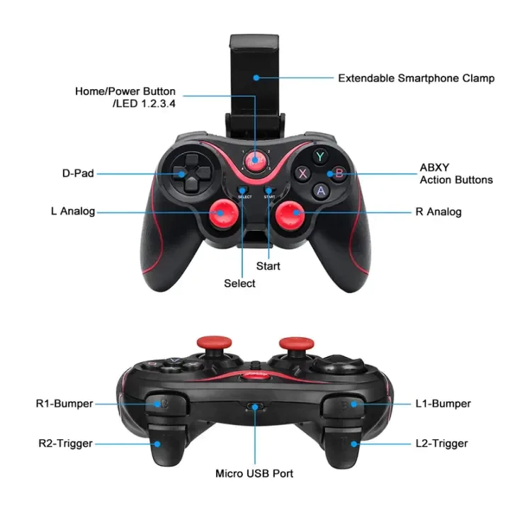Game Controller Bluetooth Wireless Android Ios Gamepad Gaming ...