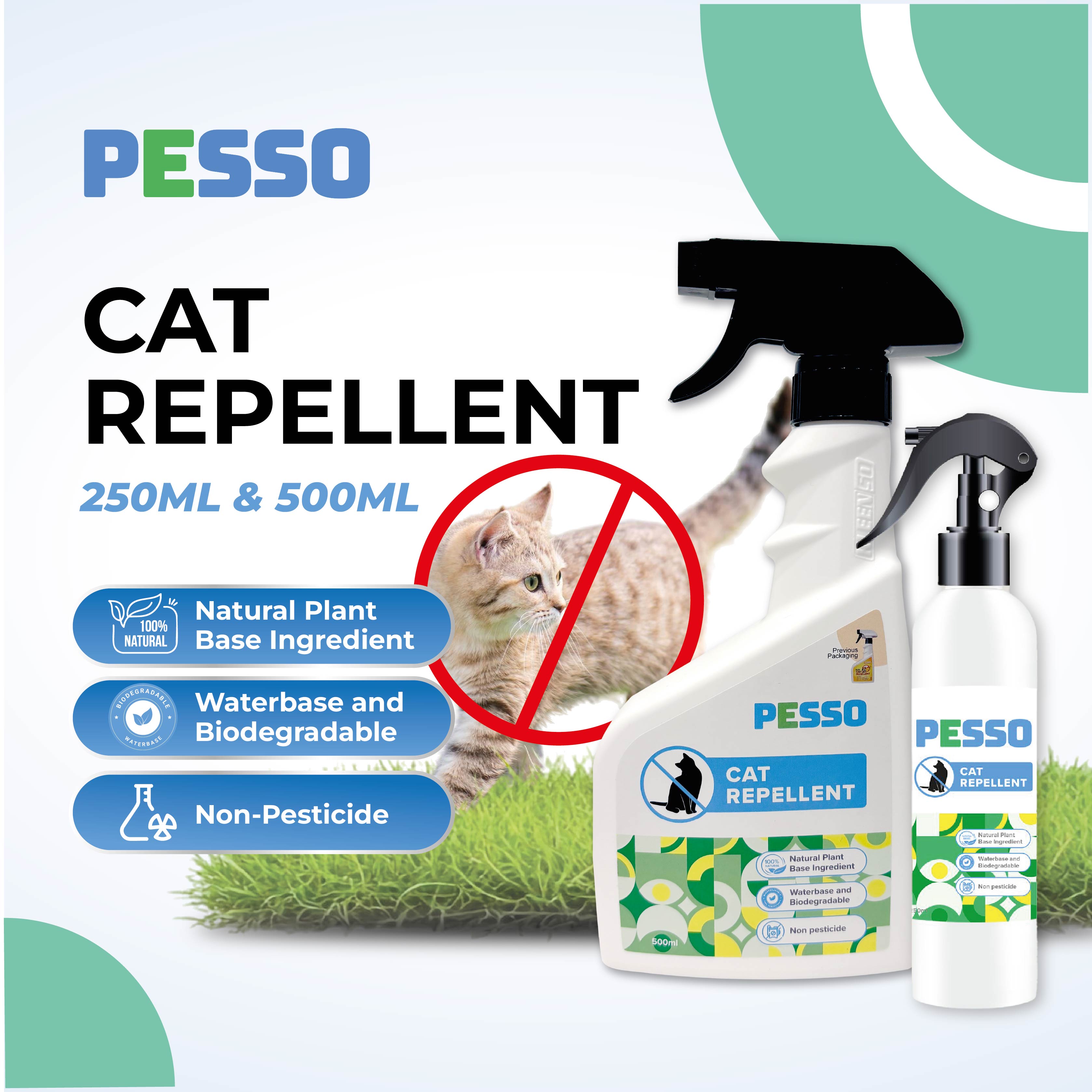 KLEENSO Pesso Eco Cat Repellent Liquid Spray 500ML Penghalau Halau ...