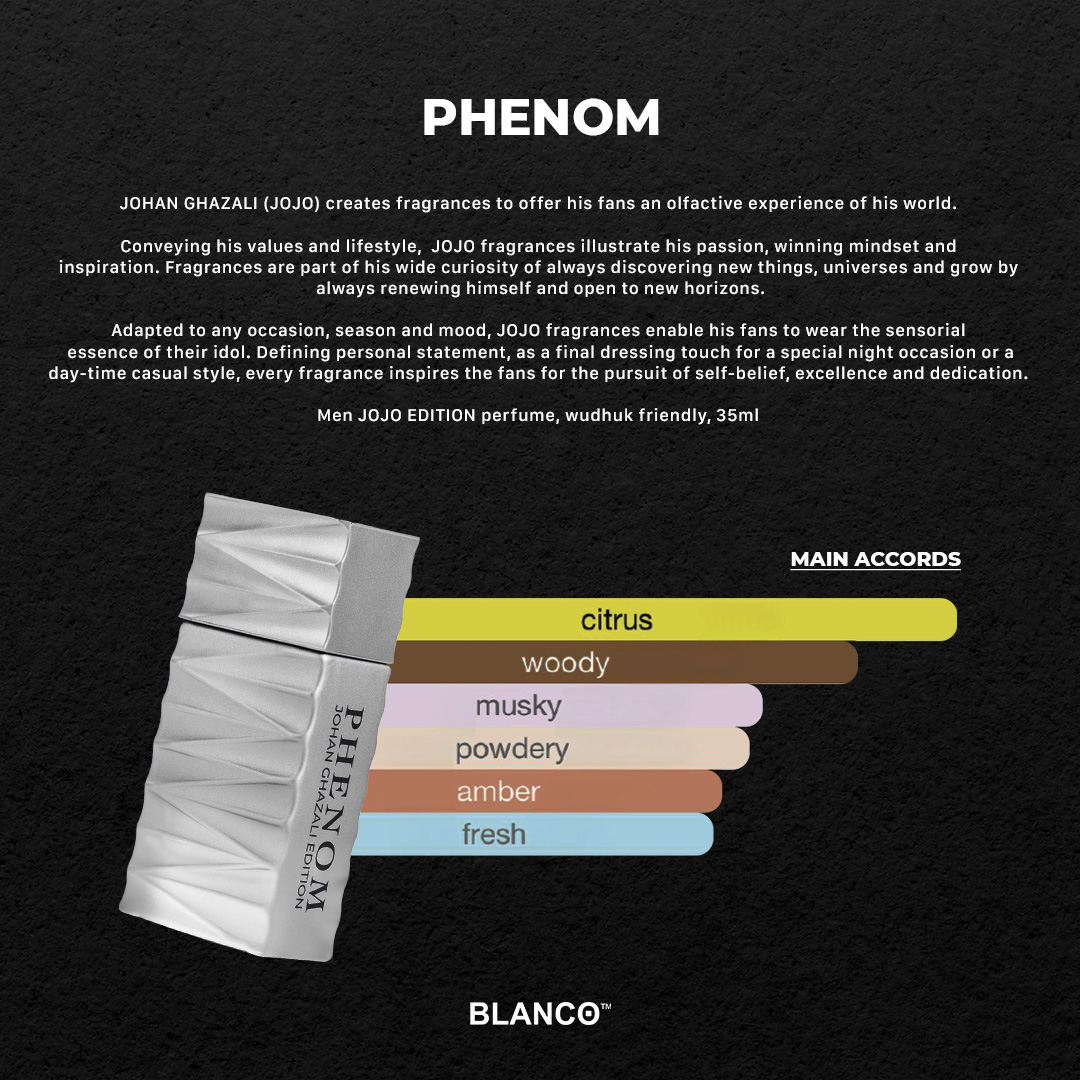Jojo Ghazali Edistion"Phenom" EDP Perfume by Blanco Fragrance | Shopee ...