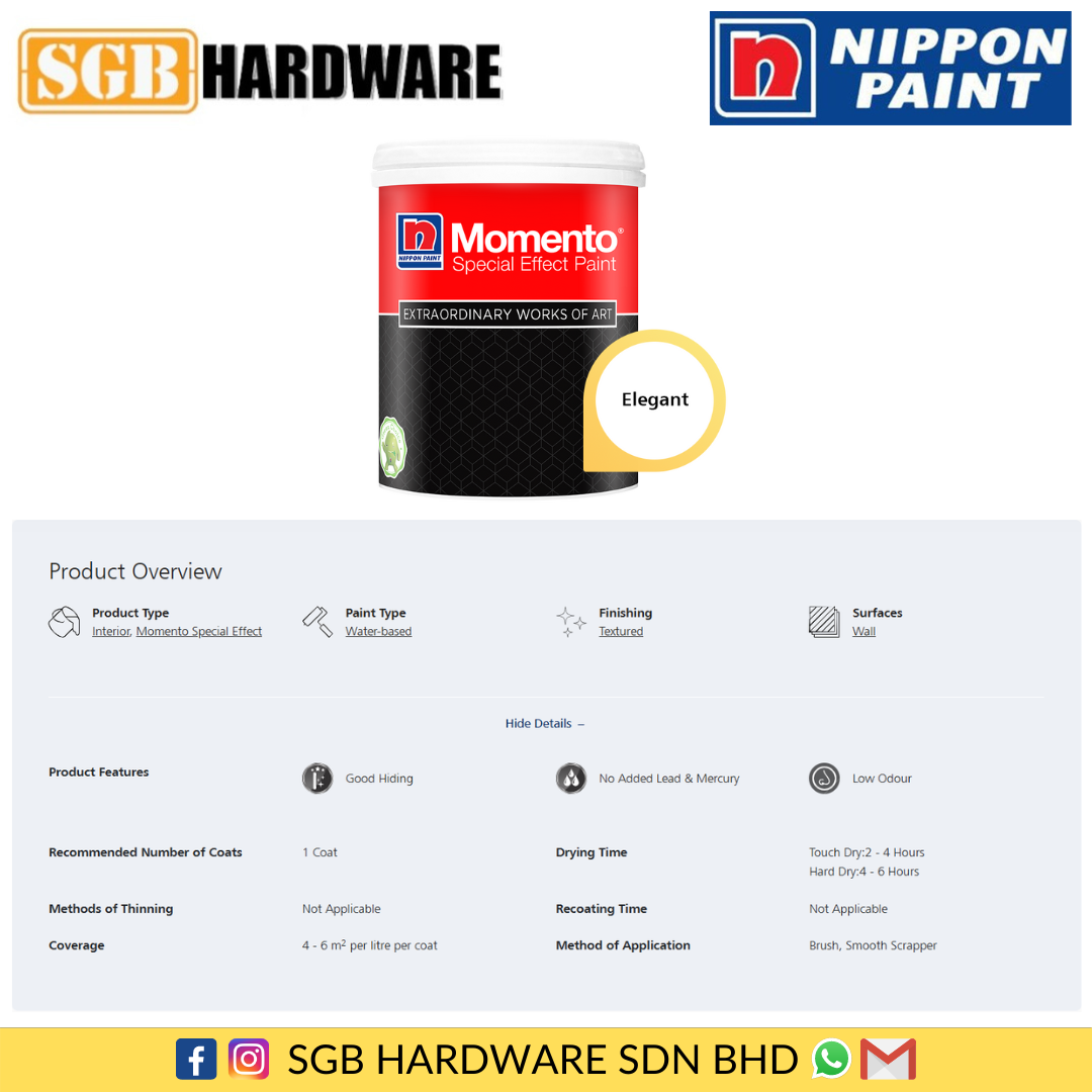 NIPPON MOMENTO® ELEGANT - TEXTURED SERIES 1L / TEXTURED PAINT + PRIMER ...