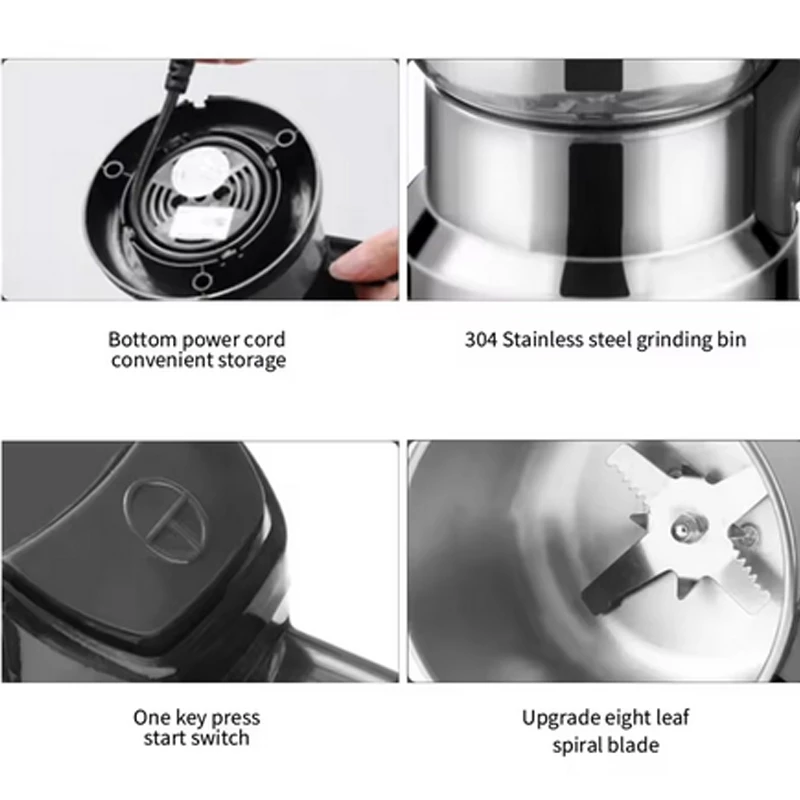 DEGUQMNT 1500W Grinding Milling spice superfine grinder Pengisar Daging ...