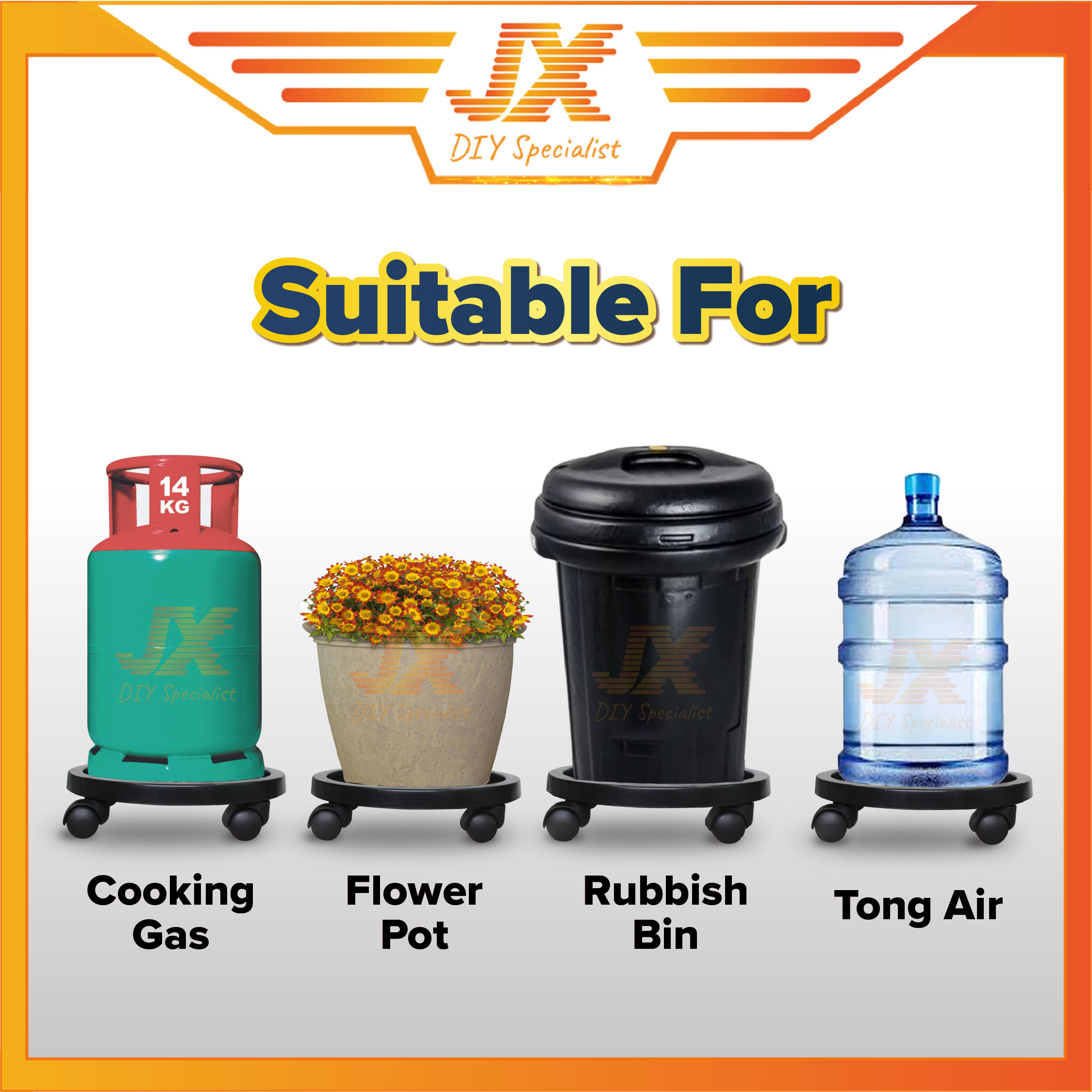 Red Gas Tank Trolley Cylinder Roller Gas Stand Roller Wheel Roda Troli ...