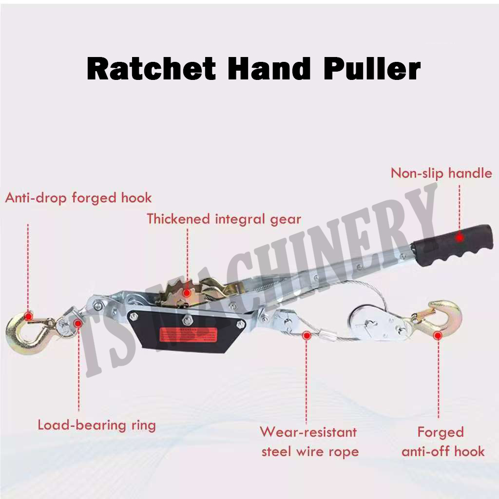 [𝐇𝐞𝐚𝐯𝐲 𝐃𝐮𝐭𝐲]2 TON 4 TON Ratchet cable hand puller 2 TON WIRE ROPE ...