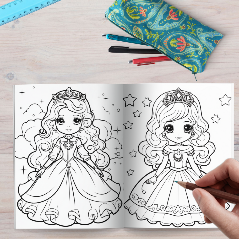 [PDF] 310 Kawaii Princess Coloring Pages For Kids (Volume 1) | Shopee ...