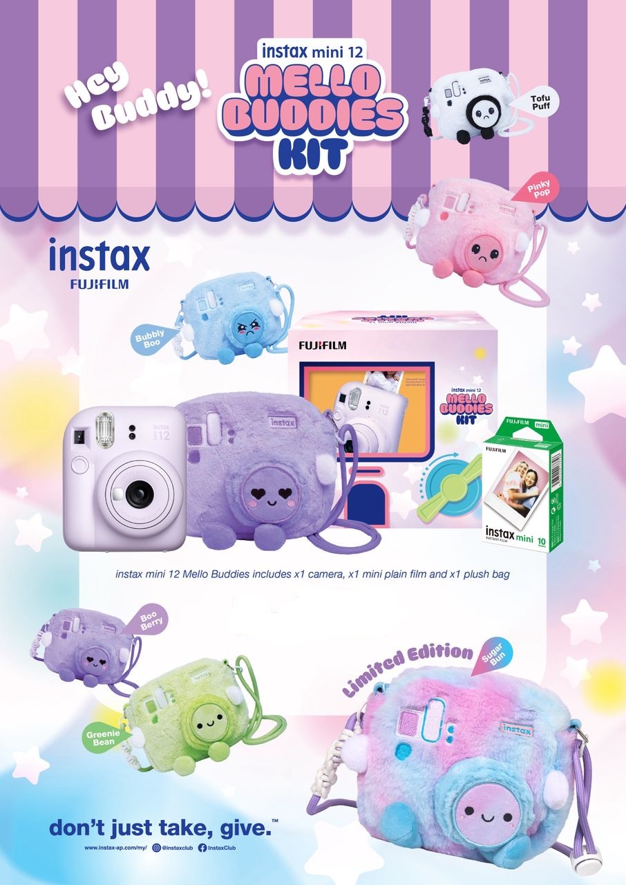 FUJIFILM Instax Mini 12 Instant Camera Mellow Buddies Kit | Shopee Malaysia