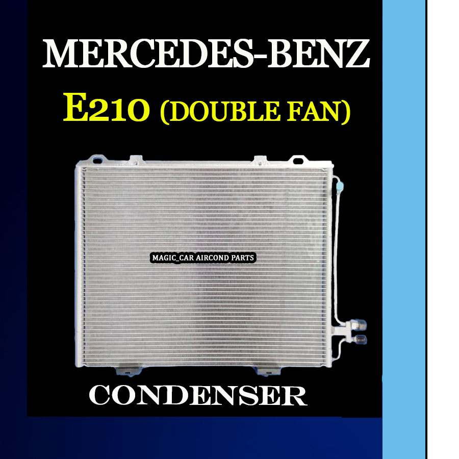 MERCEDES-BENZ E210 OEM NEW DOUBLE FAN BIG CONDENSER/ KONDENSER (CAR ...