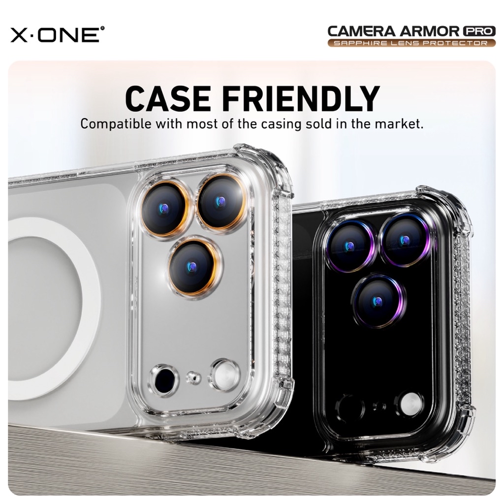 X.One Camera Armor Pro Gia Sapphire Lens Protector For iPhone 17/16/15 ...