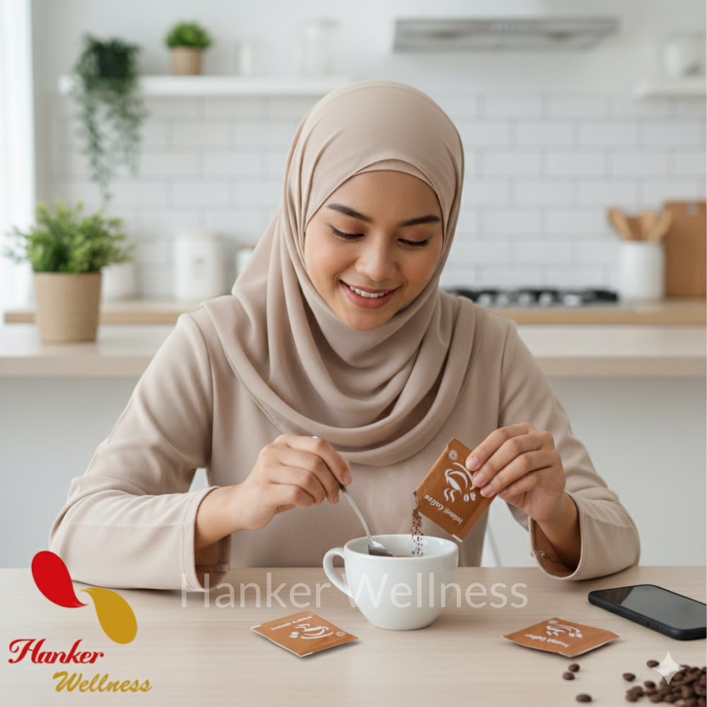 Hankers Instant Coffee Sachet (Dried Coffee Extract) 即溶咖啡 Kopi Segera ...