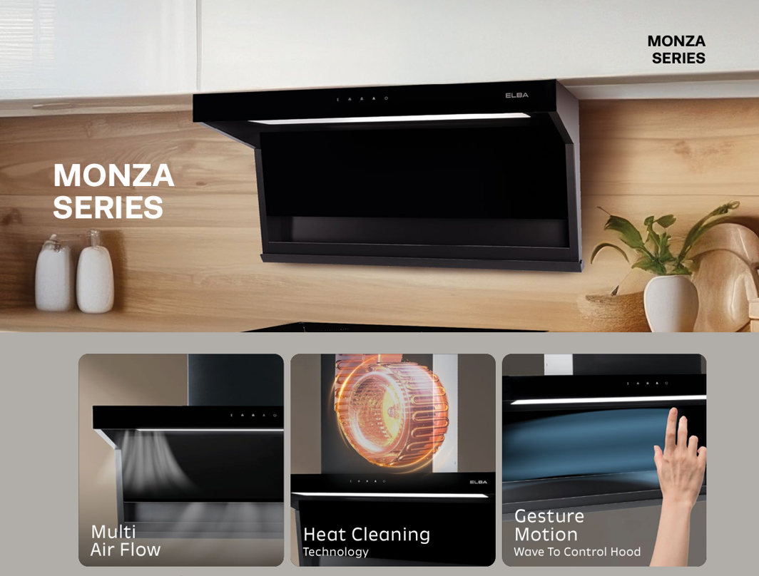 ELBA Designer Hood MONZA EH-Q9327ST(BK) - Dual Way Suction | Shopee ...