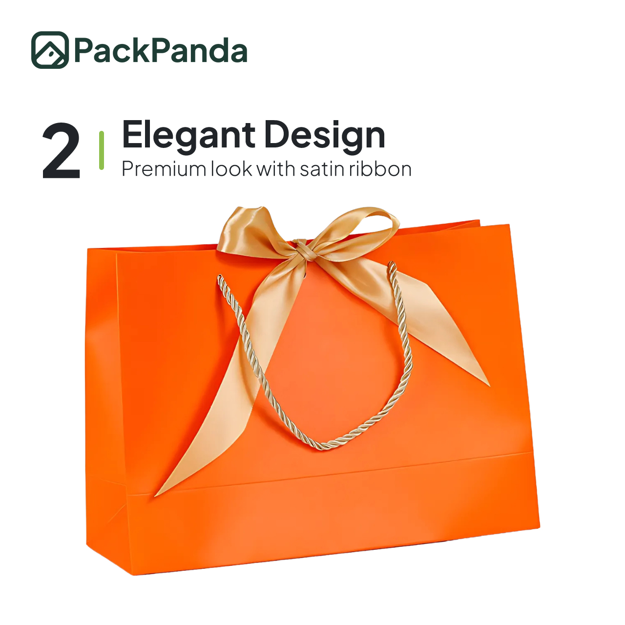 Paper Bag Hadiah Door Gift Ribbon Handle Gold Smooth Coated Beg Kertas ...