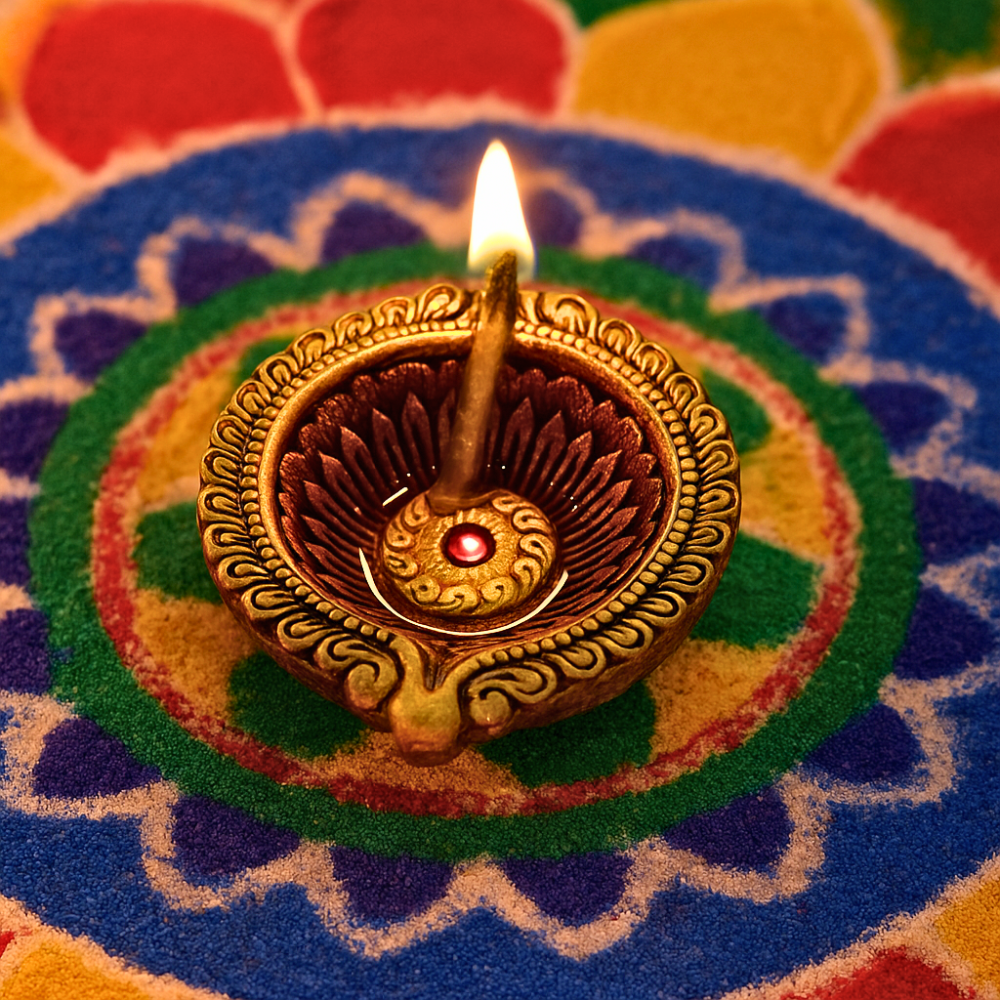 Handmade Deepavali | Festival Terracota Villaku / Oil Lamp / Diya Set ...