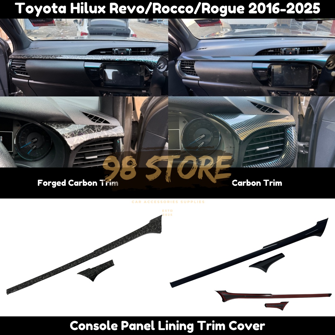 TOYOTA HILUX REVO/ROCCO/ROGUE 2015-2026 FORGED CARBON TRIM&CARBON TRIM ...