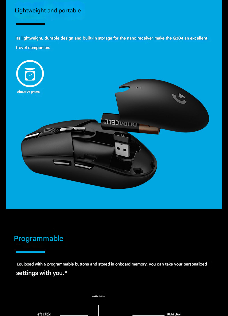 【Fast Shipping】Logitech G304 Wireless Gaming Mouse | 2.4G Esports Mouse ...